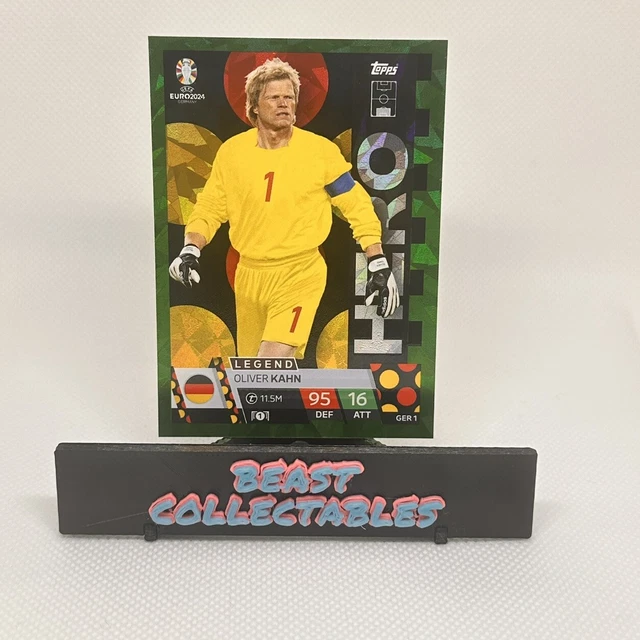 TOPPS MATCH ATTAX 2023/2024 Parallel Green Emerald #GER1 LEGEND OLIVER KAHN $6.99 - PicClick AU