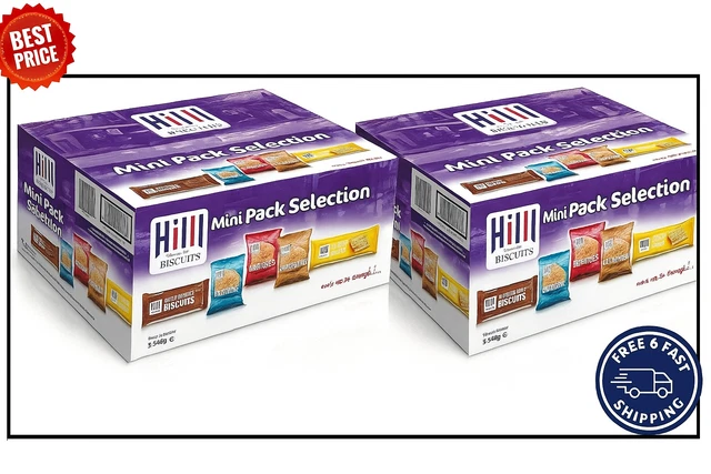 HILL MINI PACK Biscuits 200s Crispy Assorted Variety Individually ...