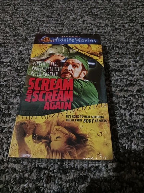 VINTAGE SCREAM AND Scream Again Movie VHS Tape Brand New Sealed ...