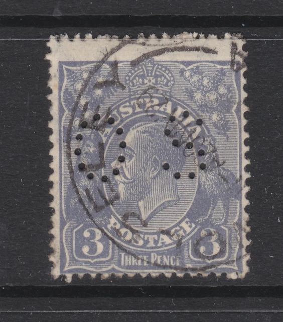 KGV: 3D BLUE SM WMK PER 13.5 x 12.5 DIE1 PERF OS F.USED AND SCARCE ...