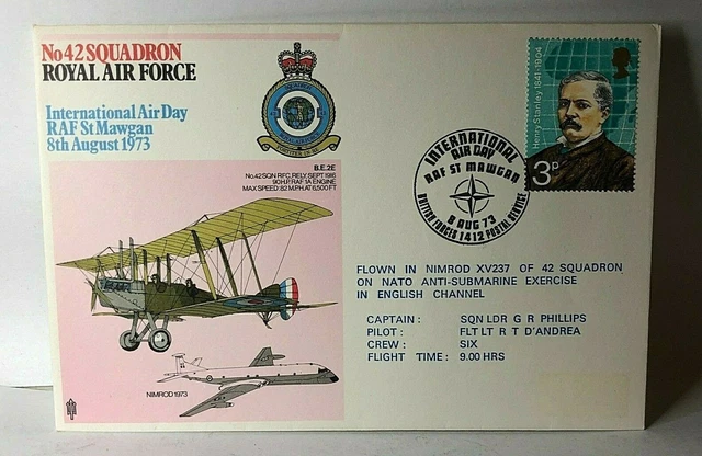 1973 RAF NO 42 Squadron International Air Day RAF St Mawgan flown cover ...