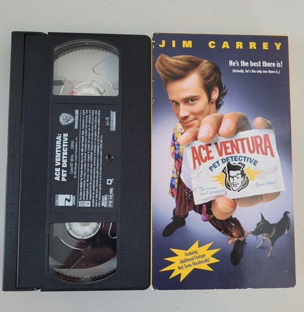 ACE VENTURA PET Detective (VHS, 1994) Jim Carrey Classic Comedy Free ...