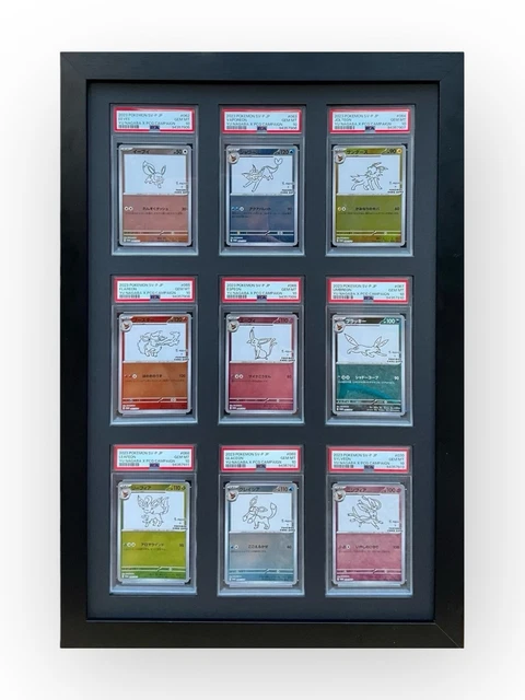 CUSTOM DISPLAY FRAME 9 Grid- Compatible With PSA/CGC For Pokemon/NBA ...