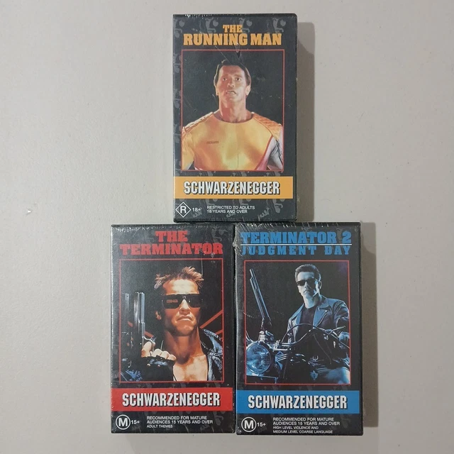 SCHWARZENEGGER VHS COLLECTION The Running Man Terminator Terminator 2 ...