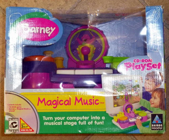 2000 HASBRO BARNEY Magical Music CD-ROM Playset - New In Opened Box $19 ...