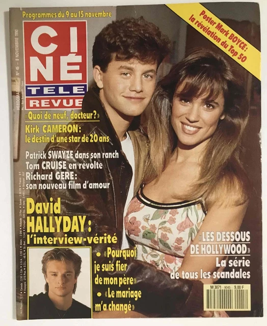 CINE REVUE N°45/1990-KIRK CAMERON-DAVID HALLYDAY-MARIE LAFORET-RACHEL ...