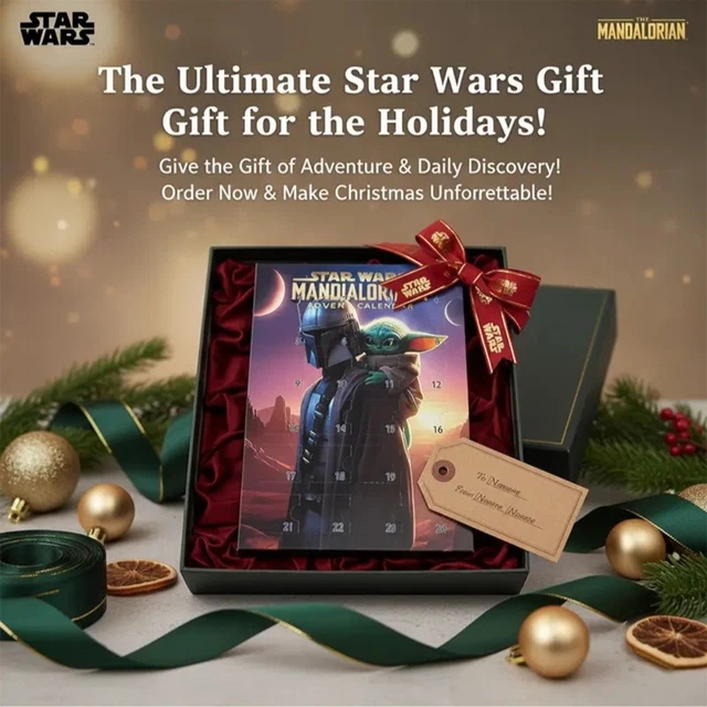CALENDRIER DE L'AVENT Star Wars Yoda Noël 2025, Calendrier de Compte à ...