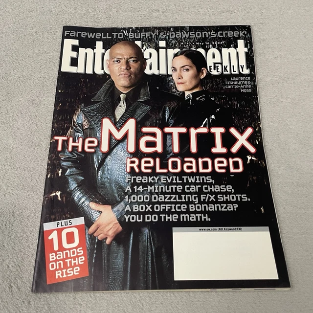 ENTERTAINMENT WEEKLY MAY 16 2003 Morpheus Fishburne Moss Matrix Blank ...