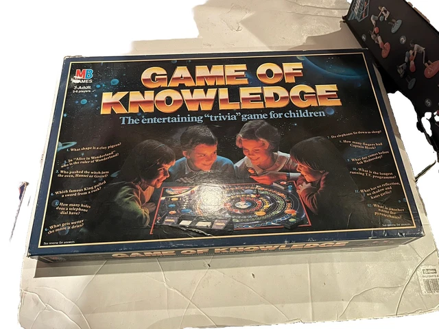 MB GAMES VINTAGE Game Of Knowledge Trivia Board Game 1984 Complete ...