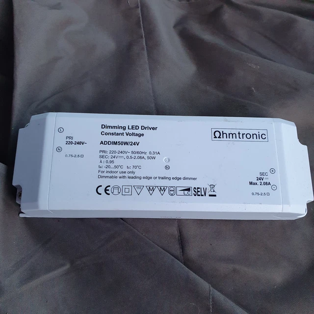 OHMTRONIC ANSELL LED DRIVER 24v 50w DIMMABLE ADDIM50W/24V CONSTANT ...