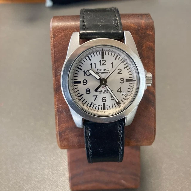 SEIKO MECHANICAL SUS Model Red Subdial Watch with Cordovan Strap ...