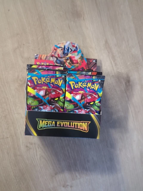 POKÉMON TCG MEGA Evolution Display Booster Box With EMPTY Artwork Packs ...