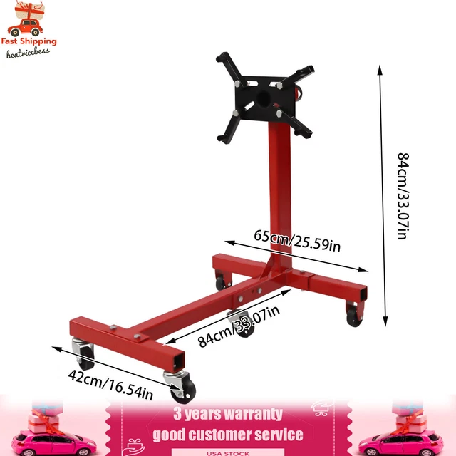 ROTATING ENGINE STAND 1250lbs Capacity Big Hoists Steel For Auto Repair ...