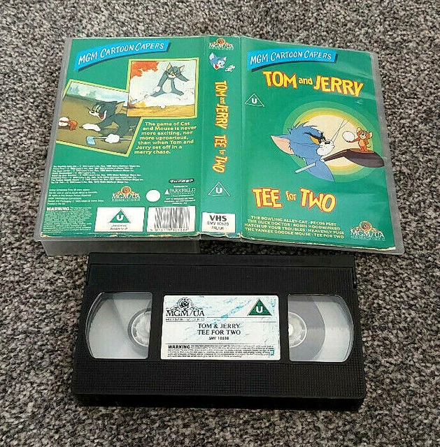 TOM & JERRY Tee For Two Mgm Cartoon Capers Pal Vhs Video Kids Children ...