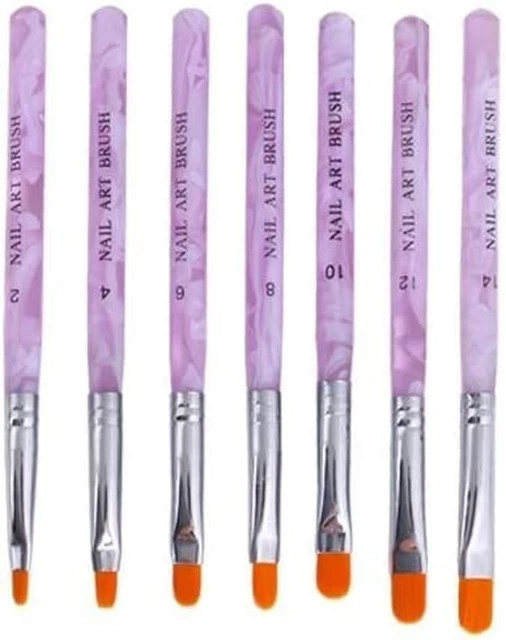 7 X ACRYLIC Uv Gel Nail False Tips Builder Brush Pen $24.95 - PicClick AU