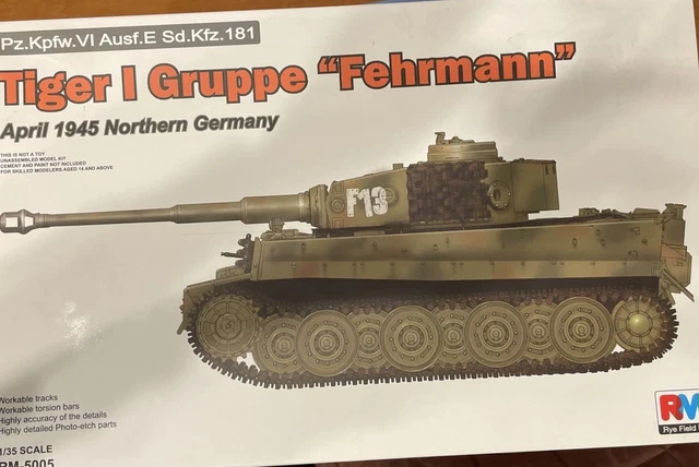 RYE FIELD MODEL RM-5005 - 1/35 WWII German Pzkpfw Vi Ausf. E Tiger I ...