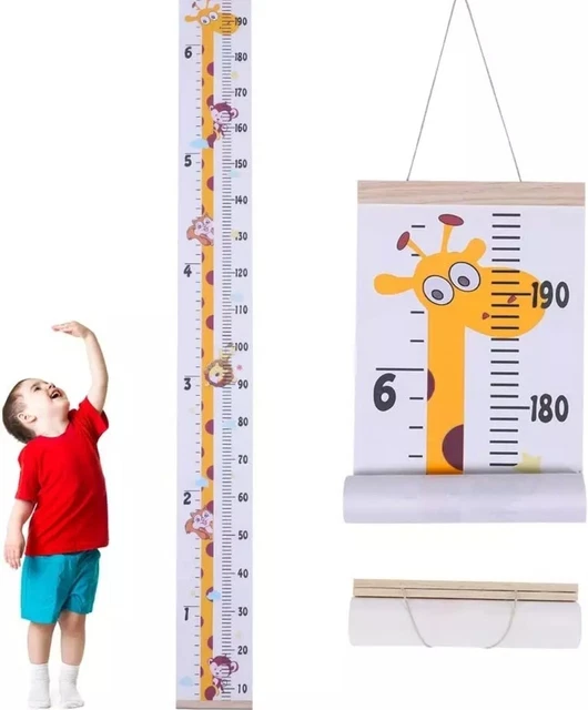 BABY. CHILD, CHILDRENS Growth Chart, Nursery, bedroom, Height, Canvas ...