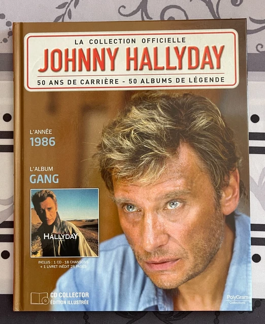 JOHNNY HALLYDAY - La Collection Officielle Livre CD..1986.. Comme Neuf ...
