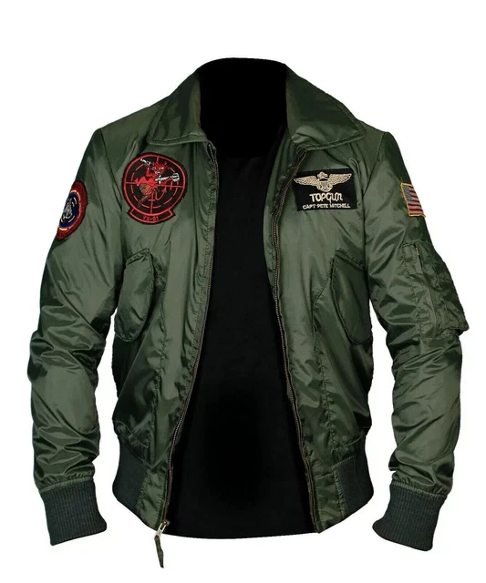 TOM CRUISE TOP Gun Maverick Flight Bomber Jacket Jet Pilot Jacket £17.99 - PicClick UK
