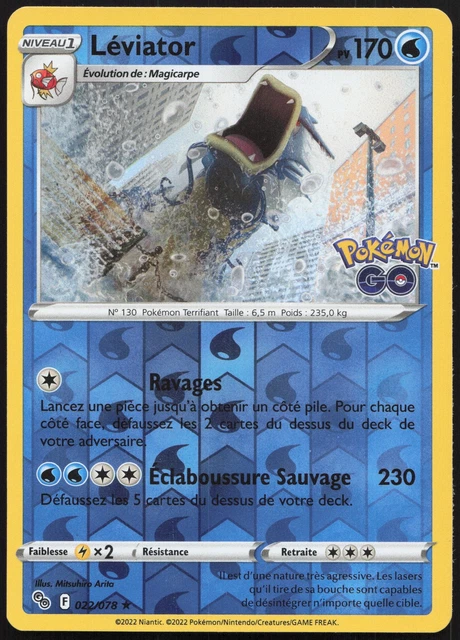 POKEMON CARD LEVIATOR 022/078 Reverse Pokemon Go French £2.93 - PicClick UK