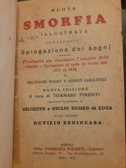 NUOVA SMORFIA ILLUSTRATA-SPIEGAZIONE dei sogni-Segreti Cabalistici ...