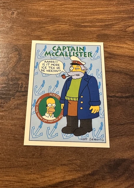 LES PERSONNAGES DES Simpson 1993 Skybox Series 1 Captain McCallister # ...