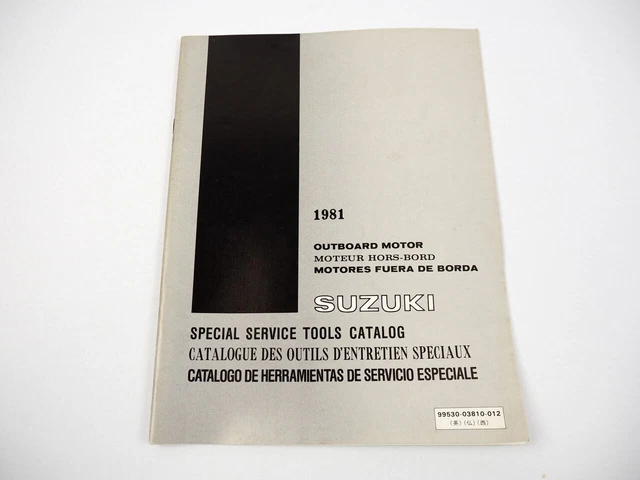 SUZUKI SPECIAL SERVICE Tools Catalog for Outboard Motor DT2 up to DT85 ...
