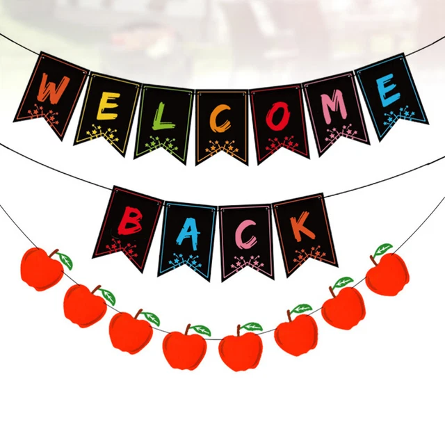 DRAPEAU DE BIENVENUE La Rentrée Scolaire Bannière Fête L'année ...