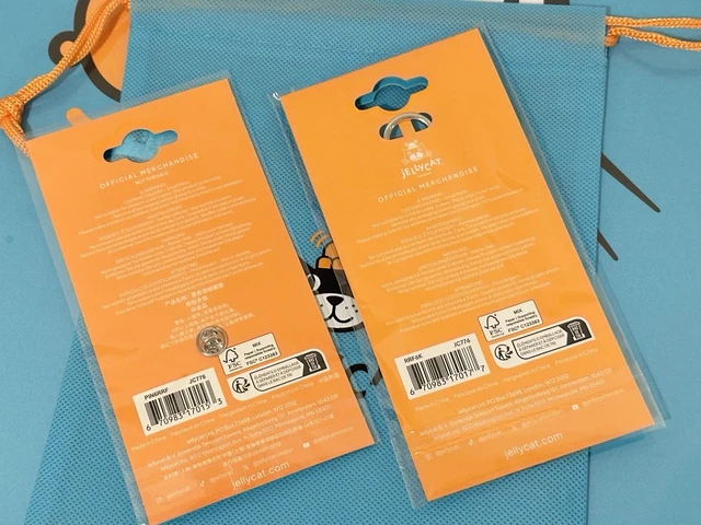 JELLYCAT RICKY RAIN Frog Keyring & Enamel Pin Badge Set Brand New With ...