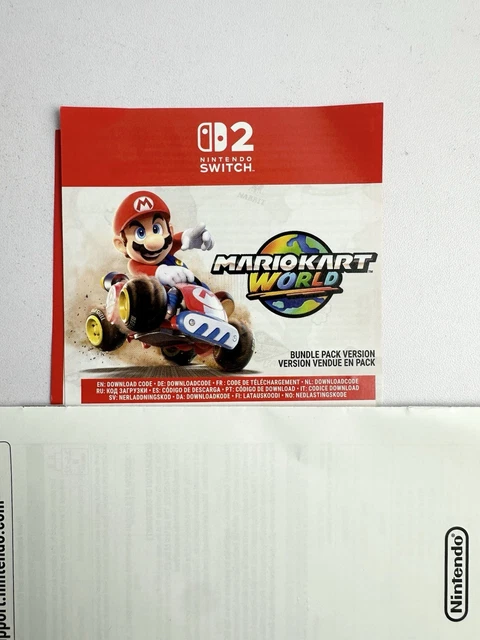 NINTENDO SWITCH 2 Mario Kart World Digital Full Game Code, UK/Pal ...