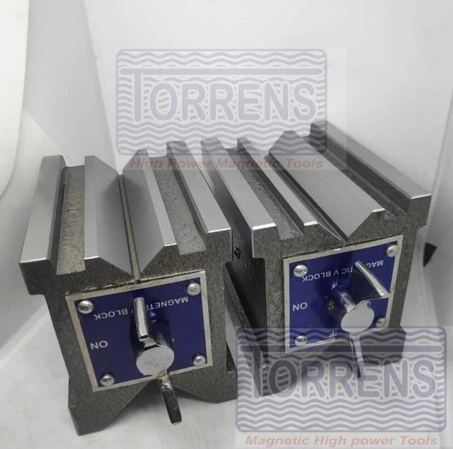 PRECISION HARDENED MAGNETIC V-Block Matched Pair Both Sides V... $200. ...