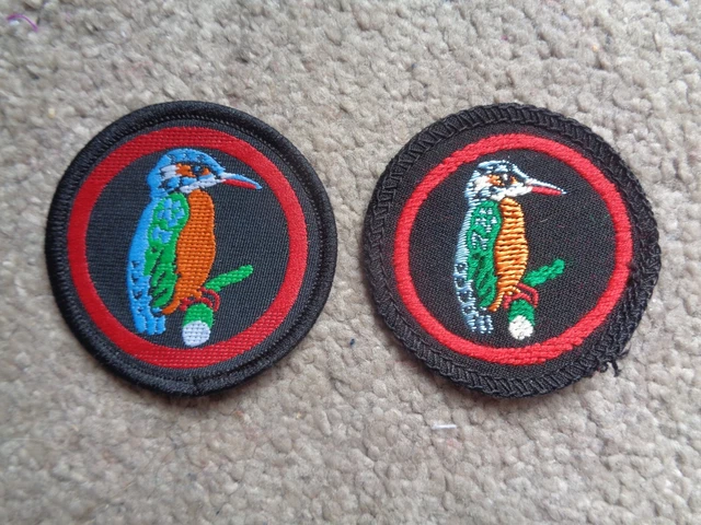 GIRL GUIDE / Girlguiding 2 x Different KINGFISHER Guide Patrol Emblems ...
