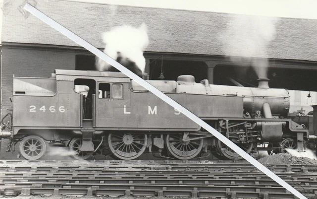 A VIEW OF LMS loco 2466 at leicester shed in 1937 £1.50 - PicClick UK