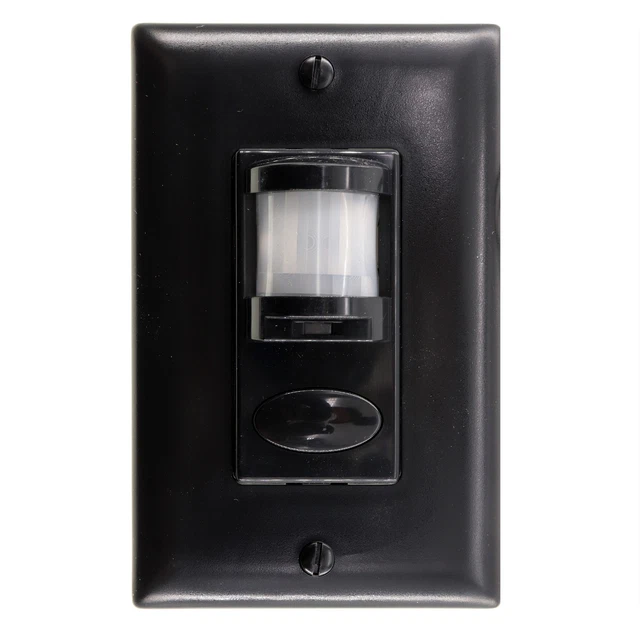 SENSOR SWITCH WSD-PDT-BK Dual-Tech Wall Switch Occupancy Sensor, 120 ...