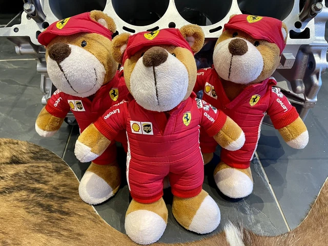 ORIGINAL FERRARI TEDDY Bear Mascot 30cm F1 Motor Racing - Free UK ...