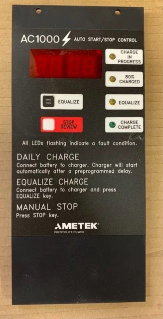 AMETEK AC1000 CONTROL panel for Prestolite battery charger Discontinued ...