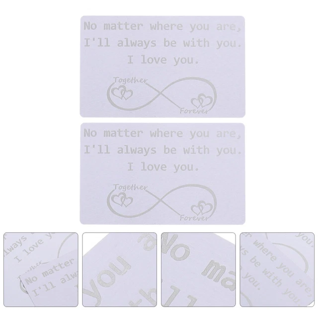 2 PCS WALLET Card Insert Cards Message Wedding Anniversary Gif £4.15 ...