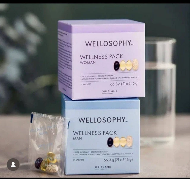 ORIFLAME WELLOSOPHY WELLNESS Man Pack - Multi Vitamin + Omega 3 ...