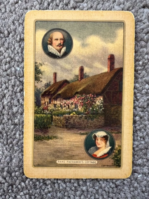 ORIGINAL SWAP PLAYING cards English named Anne Hathaways Cottage scene ...