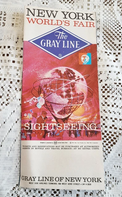 VINTAGE 1960S BROCHURE New York Worlds Fair The Gray Line Sightseeing ...