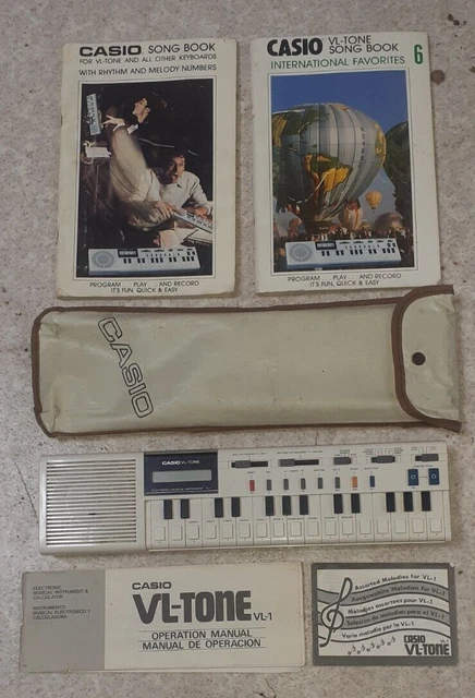 CASIO VL TONE Vl1 - With Case, Original Instructions + Two Songbooks £ ...