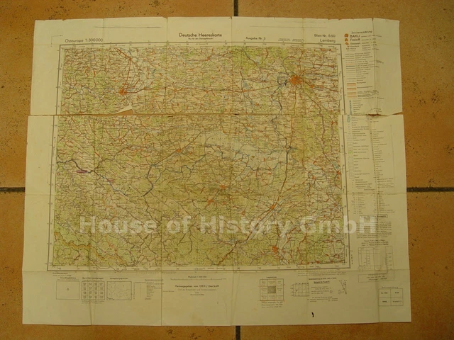 55563, MAPPA MAPPA Truppe: LEMBERG/LWIW, Uraine, giugno 1943 EUR 55,00 ...