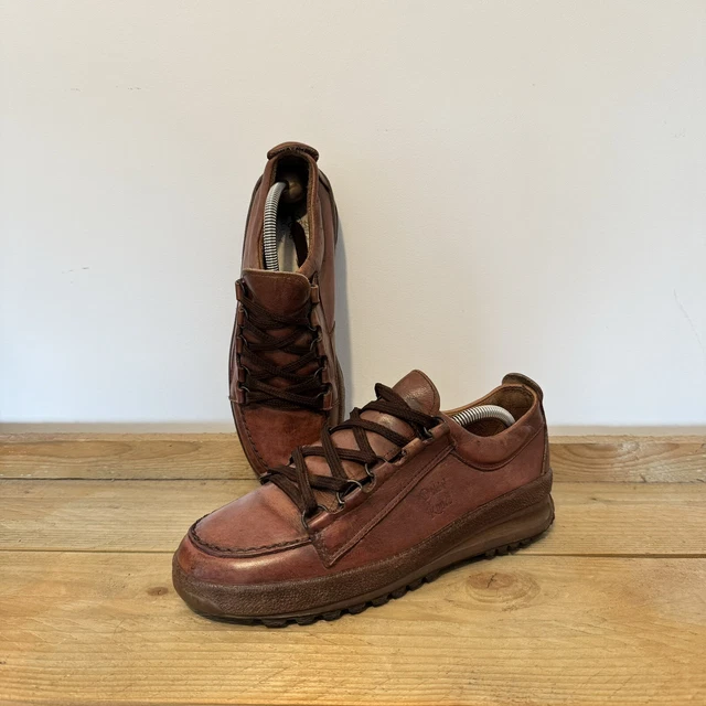 VINTAGE DAISY ROOTS Brown Leather Walking Shoes Women's Size UK 6 Made ...