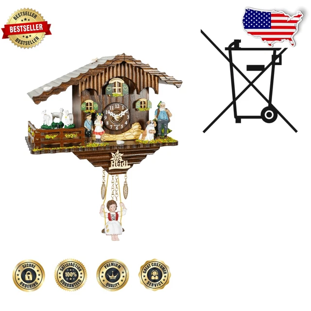 VINTAGE-STYLE CUCKOO CLOCK: Swiss House Design with 12 Charming ...