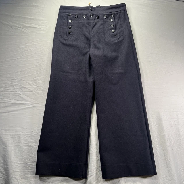 VINTAGE US NAVY Pants 34x30 Naval Clothing Factory Sailor 13 Button ...