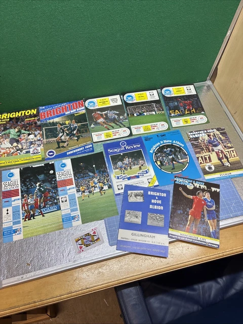 FOOTBALL PROGRAMMES COLLECTIONS/ bulk lots 1970’s-90’s Brighton & Hove ...
