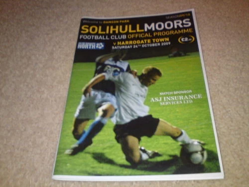 SOLIHULL MOORS V HARROGATE TOWN - OCT 24 2009 £3.99 - PicClick UK