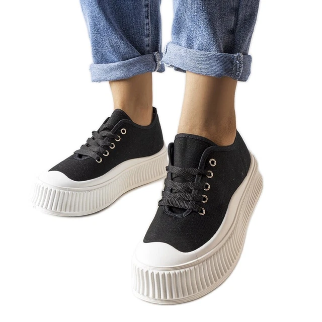 INNA ZAPATILLAS NEGRAS y suelas gruesas de Wallace negro EUR 29,03 ...