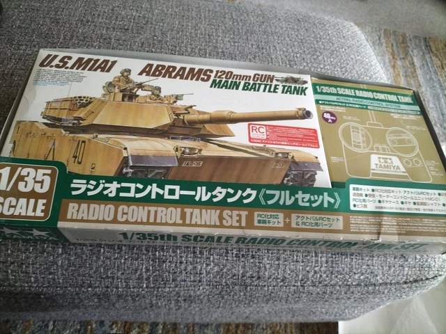 TAMIYA REMOTE CONTROL RC Tank 1/35 U.S. M1A1 Abrams Model Kit. Sealed ...