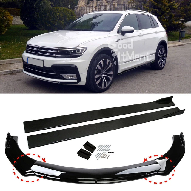 GLÄNZ FRONTSPOILER SPOILERSCHWERT Lippe + Seitenschweller Für VW Tiguan ...